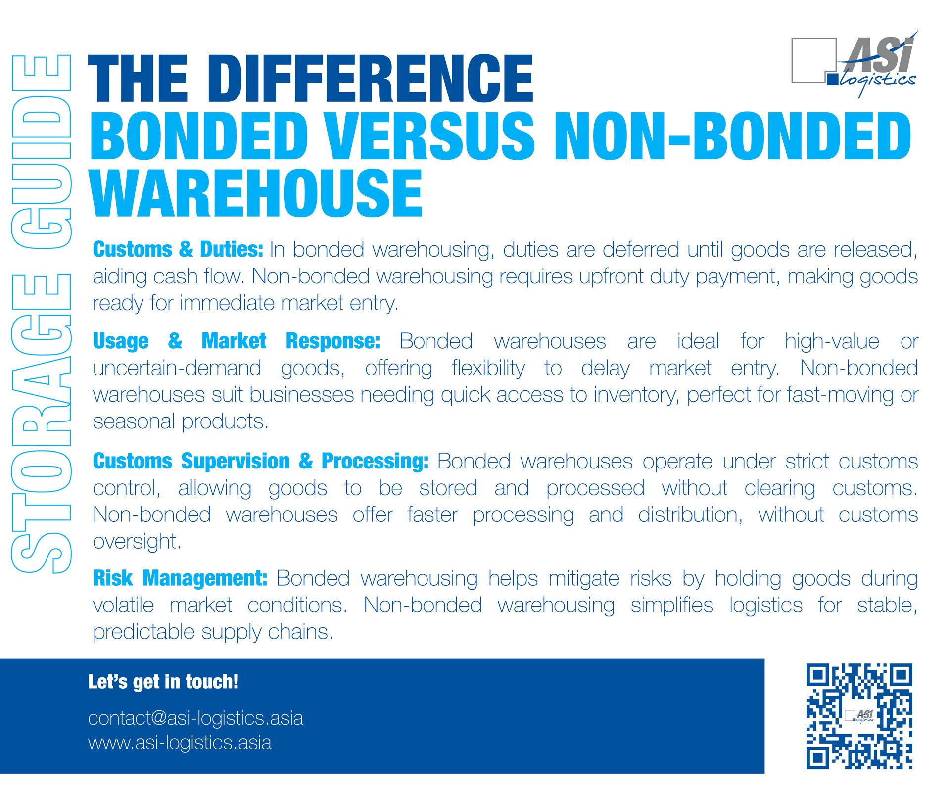 ASI Logistics | Bonded vs Non-Bonded Warehousing Guide